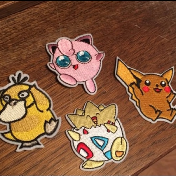 Accessories | 4pack Pokemon Iron On Patches Easy Clothing Badges Diy ...